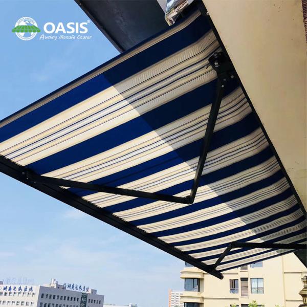 Quality UV Protection Folding Arm Retractable Sunshade Awning 2.5x1.5m With Aluminium Frame for sale