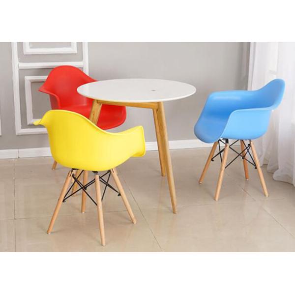 Quality Versatile Accent Ergonomic Dining Room Chairs , Plastic Chairs With Wooden Legs for sale