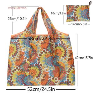 Quality 210D Oxford Portable Eco-Friendly Grocery Shopping Bag Lightweight Waterproof for sale