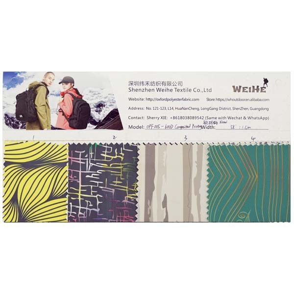Quality Custom Printing 600D Durable Waterproof Fabric Plain Woven Material for sale