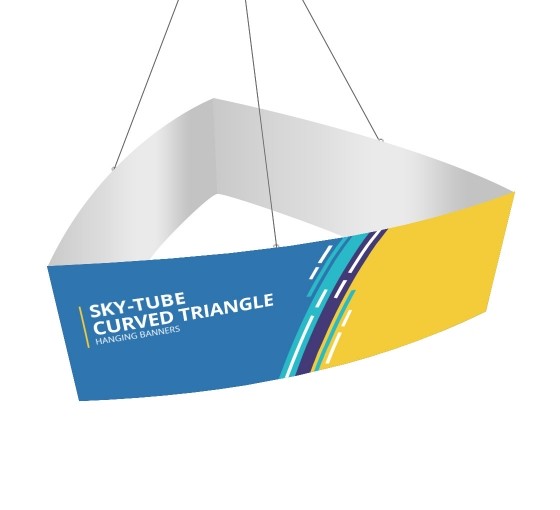 Quality 10ft 12ft Exhibition Trade Show Hanging Banner Triangle Hanging Sign Suspended for sale