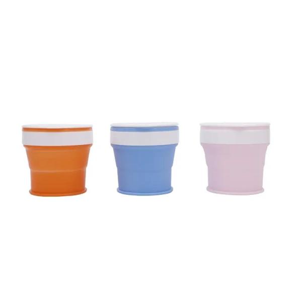 Quality Custom Printed Logo Reusable Coffee Drinking Cup Collapsible Silicone Mugs for sale