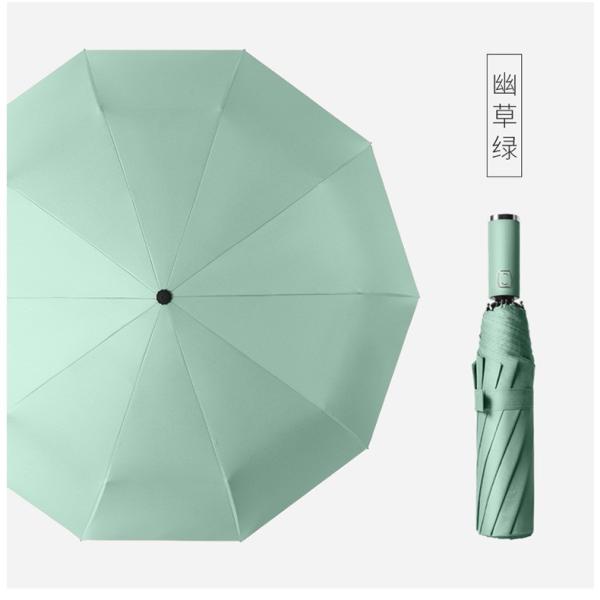 Quality Personalized Logo Printed Auto Open 3 Fold Business Umbrella with Rubber Coated for sale