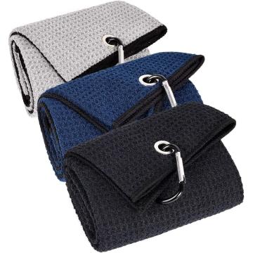 Quality Bulk Microfiber Polyester Golf Towels Tri-Fold For Sublimation for sale