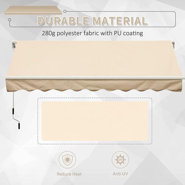 Quality Aluminum Alloy Frame Outdoor Sunshade Awning with Polyester Sail Material for sale