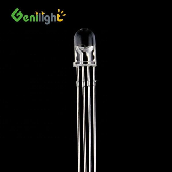 Quality Clear 3mm/5mm/8mm/10mm LED Diode with Ultra Bright 4-Pin Round Top Emitter Description - for sale
