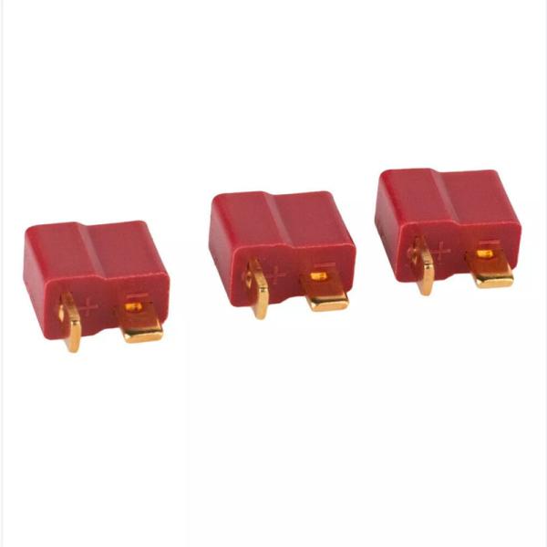 Quality Durable T Plug Deans RC Battery Connectors Nontoxic Red Color for sale
