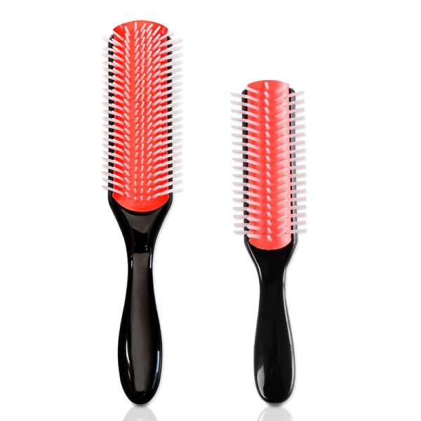 Quality Nine Rows Removable Plastic Hair Comb Hair Massage Brush Customized Logo for sale
