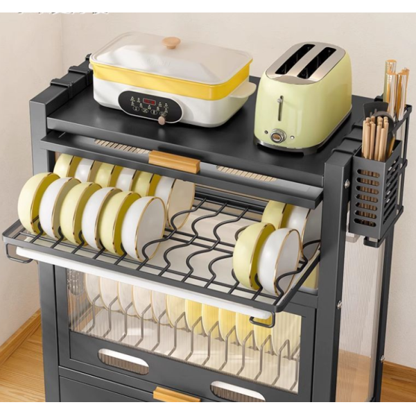Quality Multi-functional Kitchen Organizer with Dustproof Cover and Stainless Steel for sale