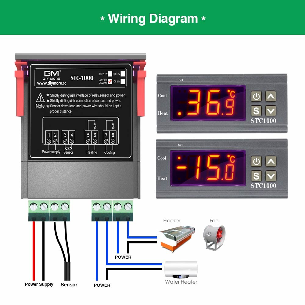 Quality LCD Display Digital Humidity Controller 10A With NTC Sensor AC 110-220V for sale