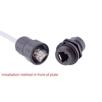 Quality IP67 RJ45 Waterproof Electrical Cable Connector CAT5 CAT6 Installation Method for sale