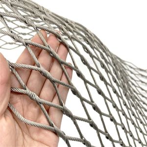 Quality 7 × 7 Knotted Type Stainless Steel Cable Mesh Fence For Balustrade Infill System for sale