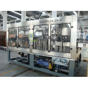 Quality Multi-Head Automatic Beer Filling Machine 3-in-1 Glass Bottle With Rotary for sale