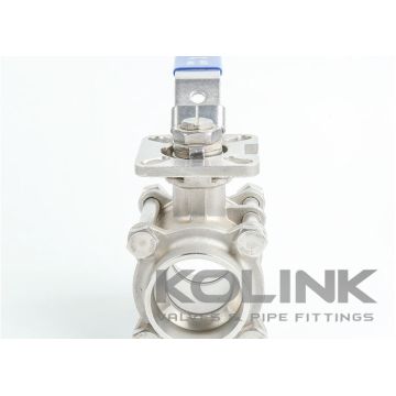 Quality 3-piece Stainless Steel Ball Valve ISO5211 Pad Locking Device NPT BSPT SW End for sale