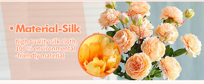 Artificial Bendable Flowers Garland Silk Rose Vine Wall Decoration Backdrop 1