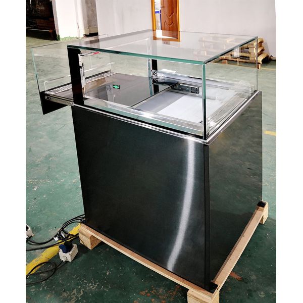 Quality 800x800x1100mm Chocolate Display Freezer 12mm Thickness Clear Glass for sale