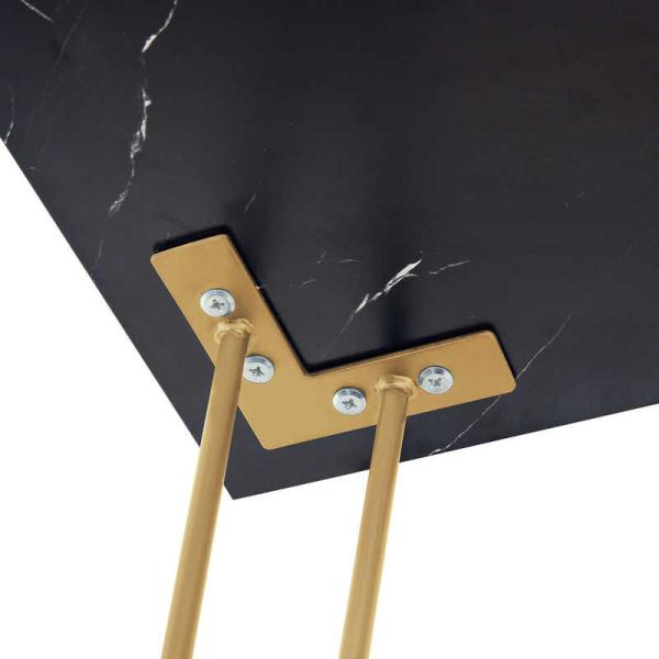 Quality 31.5inches Height Marble MDF Top Console End Table / Thin Long Side Table for sale
