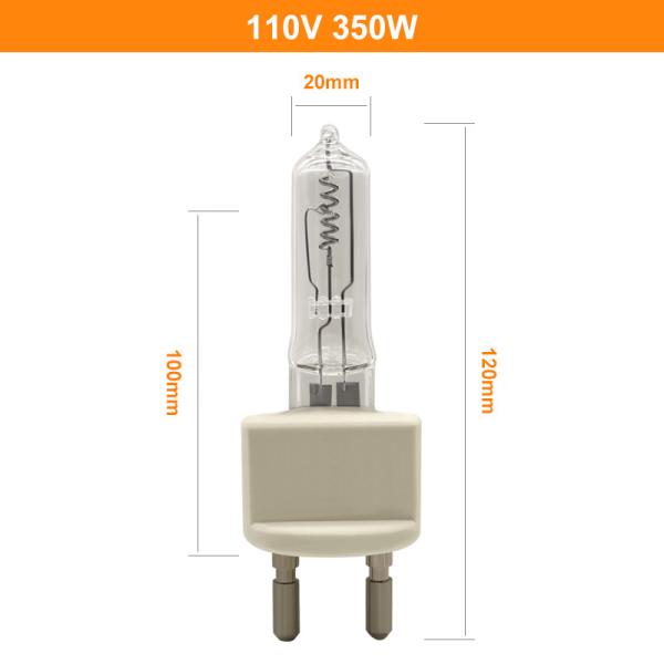 Quality 110V 350W G22 Clear Quartz Light Bulbs Halogen Locomotive Lamp for sale