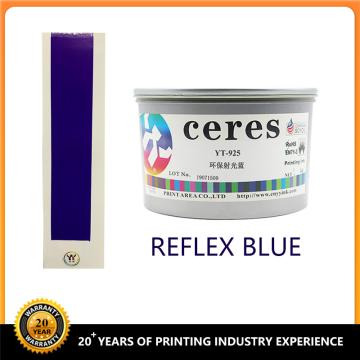 Quality 1 Kg Can Uv Offset Printing Ink CMYK Reflex Blue Spot Color Ink Solvent Based for sale