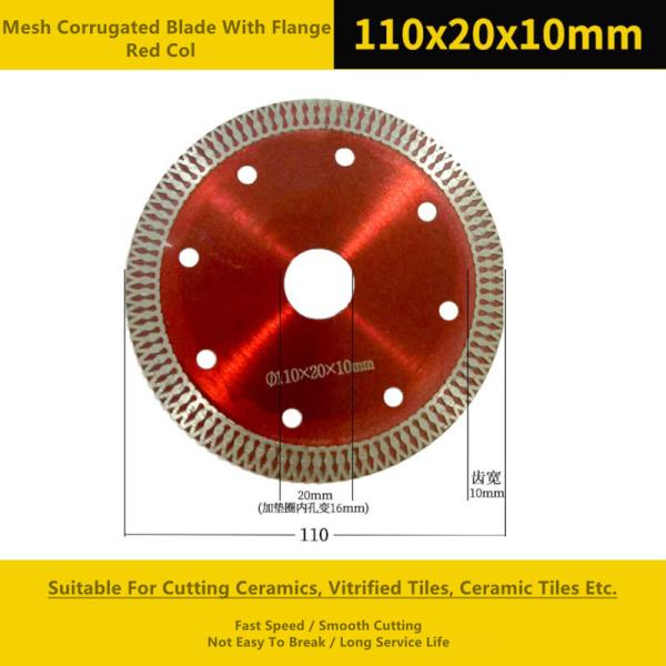 Quality Steel Core Red 110mm Diamond Cutting Disc Hot Pressed for sale