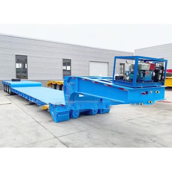 Quality Gooseneck Lowbed Trailer Customization For Oversized Load Transportation for sale