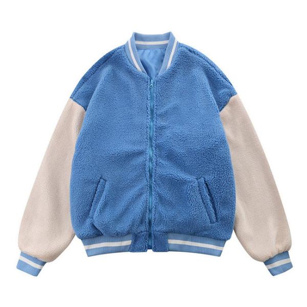 Quality American Retro Baseball Varsity Jackets Lamb Wool Earth Embroidered Baseball for sale