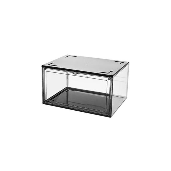 Quality Custom Clear Magnetic Acrylic Shoe Box Display Stackable for sale