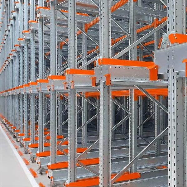 Quality Q235B Steel Warehouse Automatic Radio Shuttle Pallet Racking With Crane System for sale