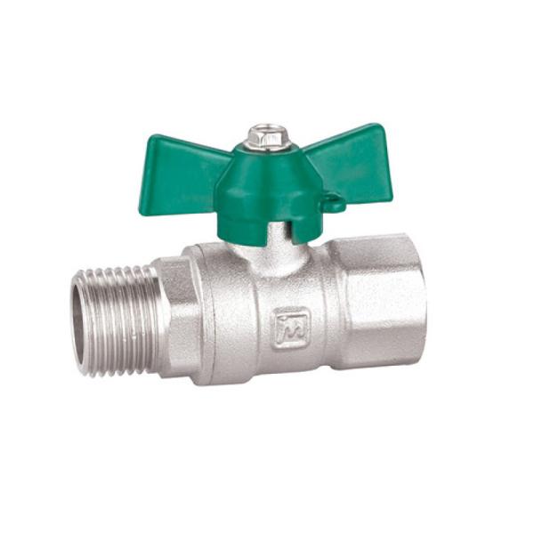 Quality 16bar Brass Threaded Ball Valve , Forged Butterfly Handle Valve for sale