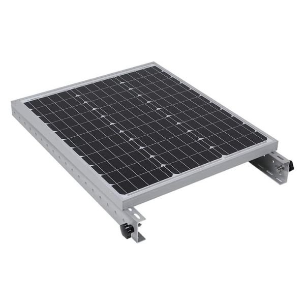 Quality Anodized Photovoltaic Bracket Silver Solar Panel Flat Roof Mounting Kit for sale