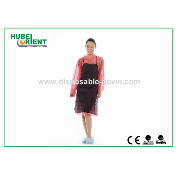 Quality Thin Neck Tie 40gsm Nonwoven Disposable Aprons for sale