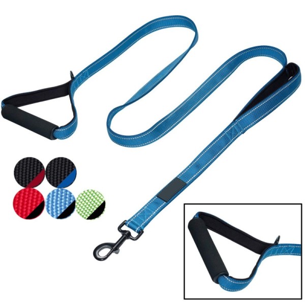 Quality Padded Dual Handles Dog Training Leash , Heavy Duty Dog Lead Multifunctional for sale