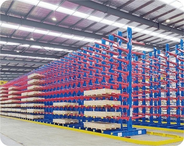 Quality Heavy Duty Adjustable Cantilever Racking System with Powder Coating for Long and for sale