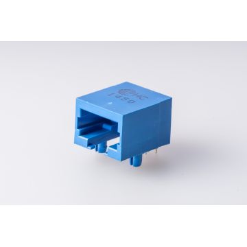Quality Full Plastic RJ11 RJ45 Jack Without Led Tab Down 8P8C Single Port Color Blue for sale