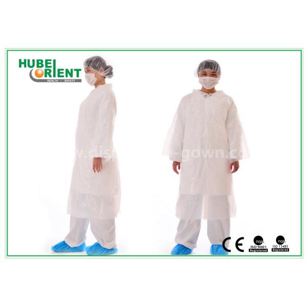 Quality Disposable Protective PE Visitor Coat Set / One Time Use PE Visitor Kit for sale