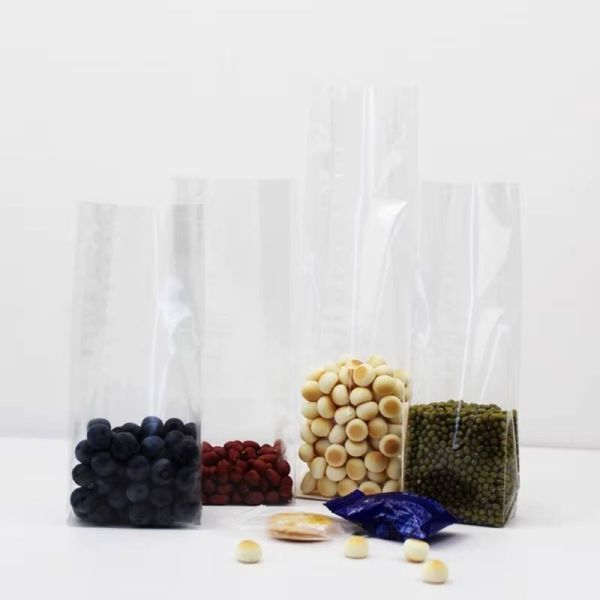 Quality Customizable Clear transparent square bottom Bag For Food Packaging for sale