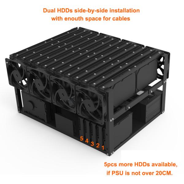 Quality 24 Bays Mining Rig Storage Miner Chassis Open Air New Design For Hard Drive Coin for sale