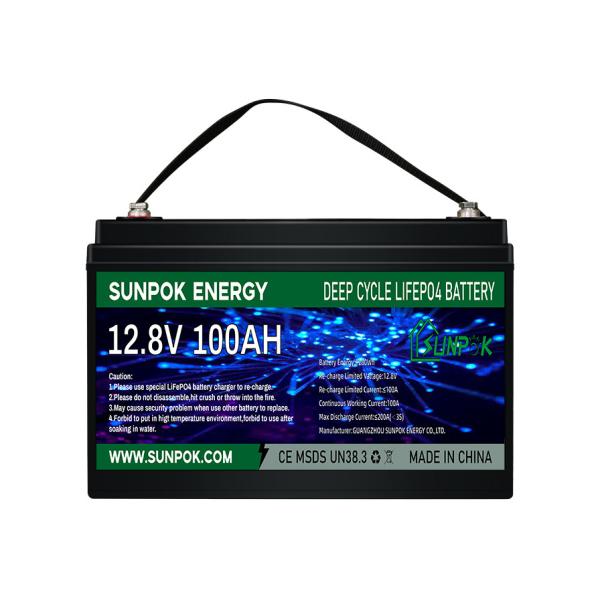 Quality SUNPOK LiFePo4 Portable Deep Cycle Battery Pack Power Station 12V 24V 100ah for sale