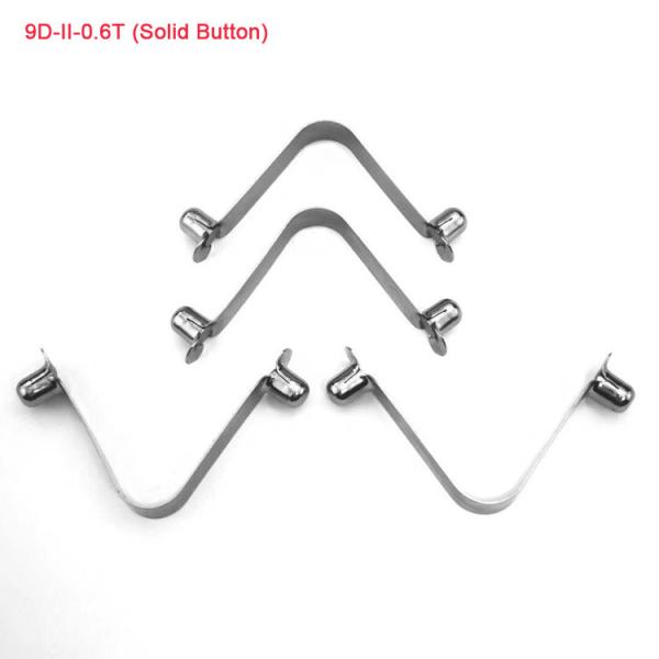 Quality 65Mn Steel Double Button Spring Clips Bulk Customized Packaging for sale
