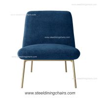 china Metal Accent Upholstered Fabric Leisure Lounge Single Seater Couch