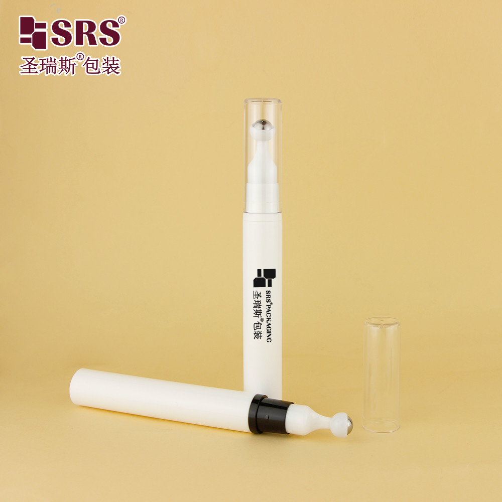 Quality A0031 5ml 10ml 12ml 15ml AS PP Airless Empty Pump Pressing Roller Ball Bottle for sale