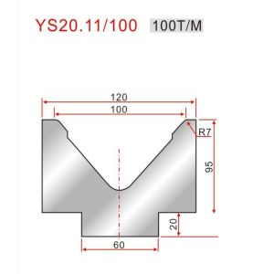 Quality YS20.11/100 CNC Hydraulic Custom Brake Dies 88 Degree Single V Die for sale