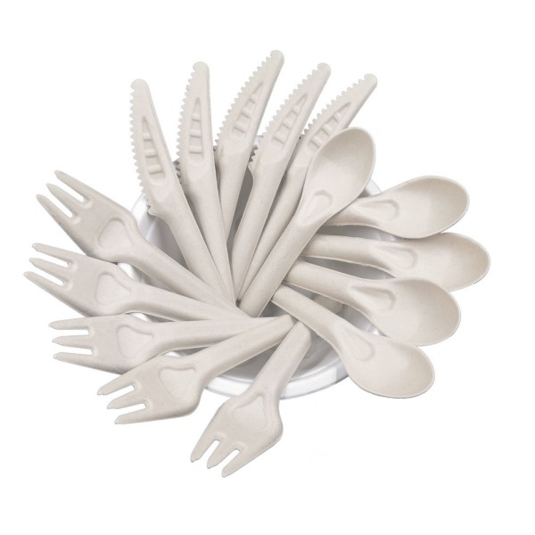Quality Compostable Pulp Biodegradable Spoons And Forks Bulk 50 Count for sale
