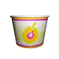 Quality Food Grade Paper Ice Cream Cup Wood Pulp Water Resistant 8oz Ice Cream Tubs for sale