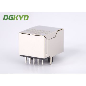 Quality Front Pin Integrated Magnetics RJ45 Modular Jack With Copper Alloy Shell for sale