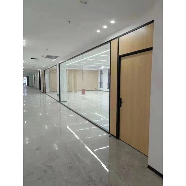 Quality Polished Glass Partition Wall Divider ODM For Commercial for sale
