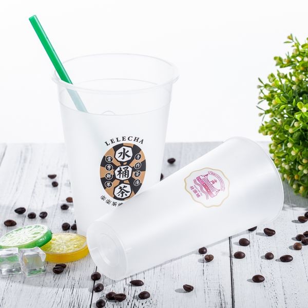 Quality 500ml PP Injection Disposable Drinking Cup With Printed Logo for sale