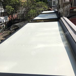 Quality House Patio Electric Sunshade Awning With Dickson Fabric Saulenda Spanish Fabric for sale