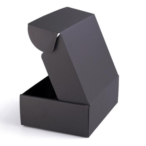 Quality Black Custom Flat Shipping Mailer Boxes With Custom Design for sale