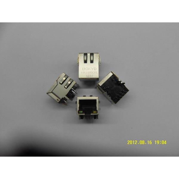 Quality Right Angle shielded 8p8c Communication RJ45 port with Transformer, G/Y for sale
